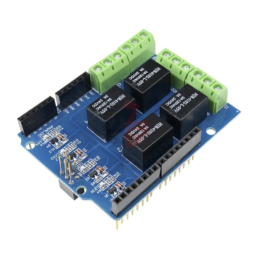 Shield Relé 4 Canais para Arduino | AutoCore Robótica - AutoCore ...