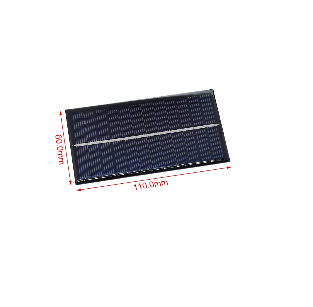 Mini Painel Solar 6V 160mA 110x60mm com Fios - AutoCore Robótica ...