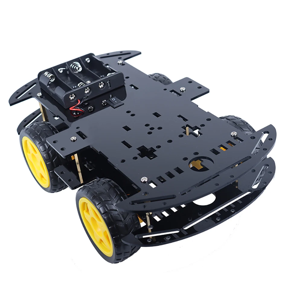 Kit Chassi 4WD - Preto - AutoCore Robótica - Arduino em Fortaleza, você ...