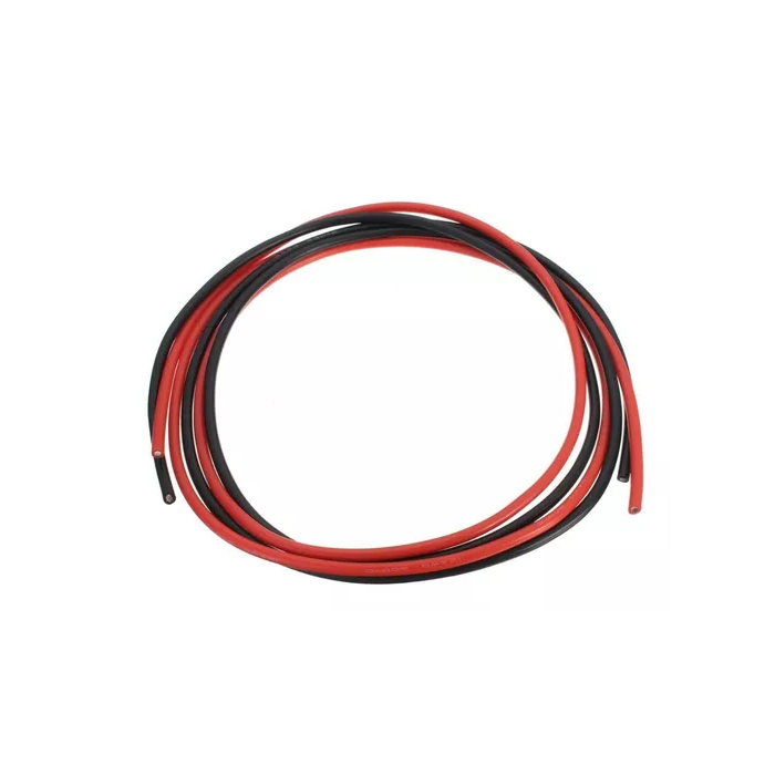 Par Fio De Cobre Revestido Silicone 3mm 16AWG (1m Preto e 1m Vermelho) - AutoCore Robótica ...