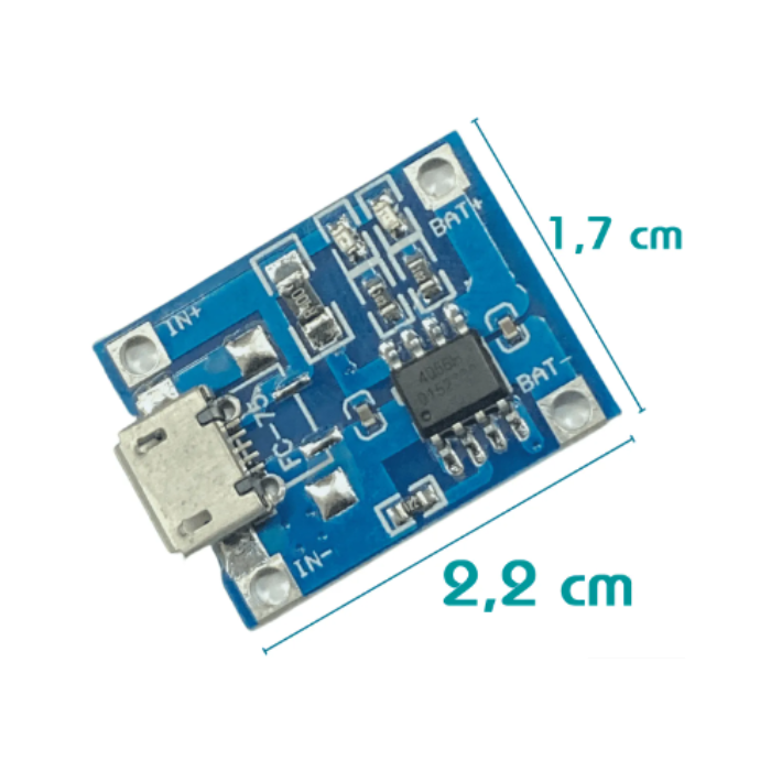 Módulo Carregador de Bateria TP4056 - Mini USB - AutoCore Robótica - Arduino em Fortaleza, você ...