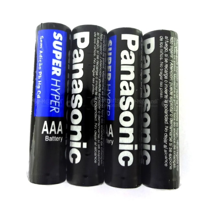 Pilha Super Hyper AAA Panasonic - 4 unidades - AutoCore Robótica ...