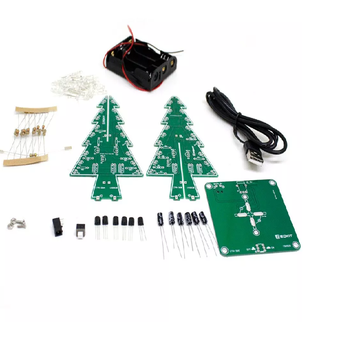 Kit Árvore de Natal DIY 7 Cores - AutoCore Robótica - Arduino em Fortaleza, você encontra aqui!