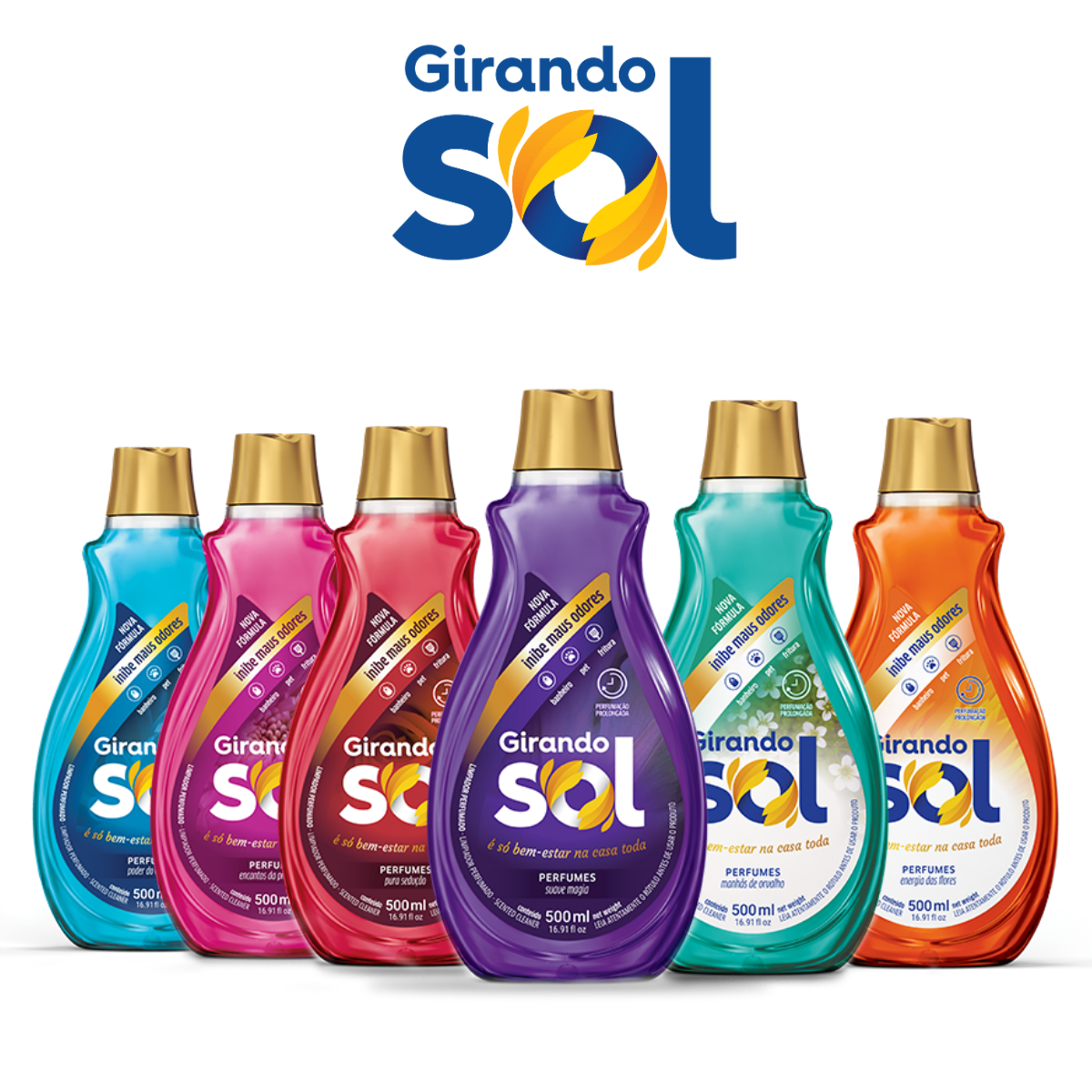 Limpador Perfumado Pura Sedução Girando Sol 1L, Perfumação Prolongada ...