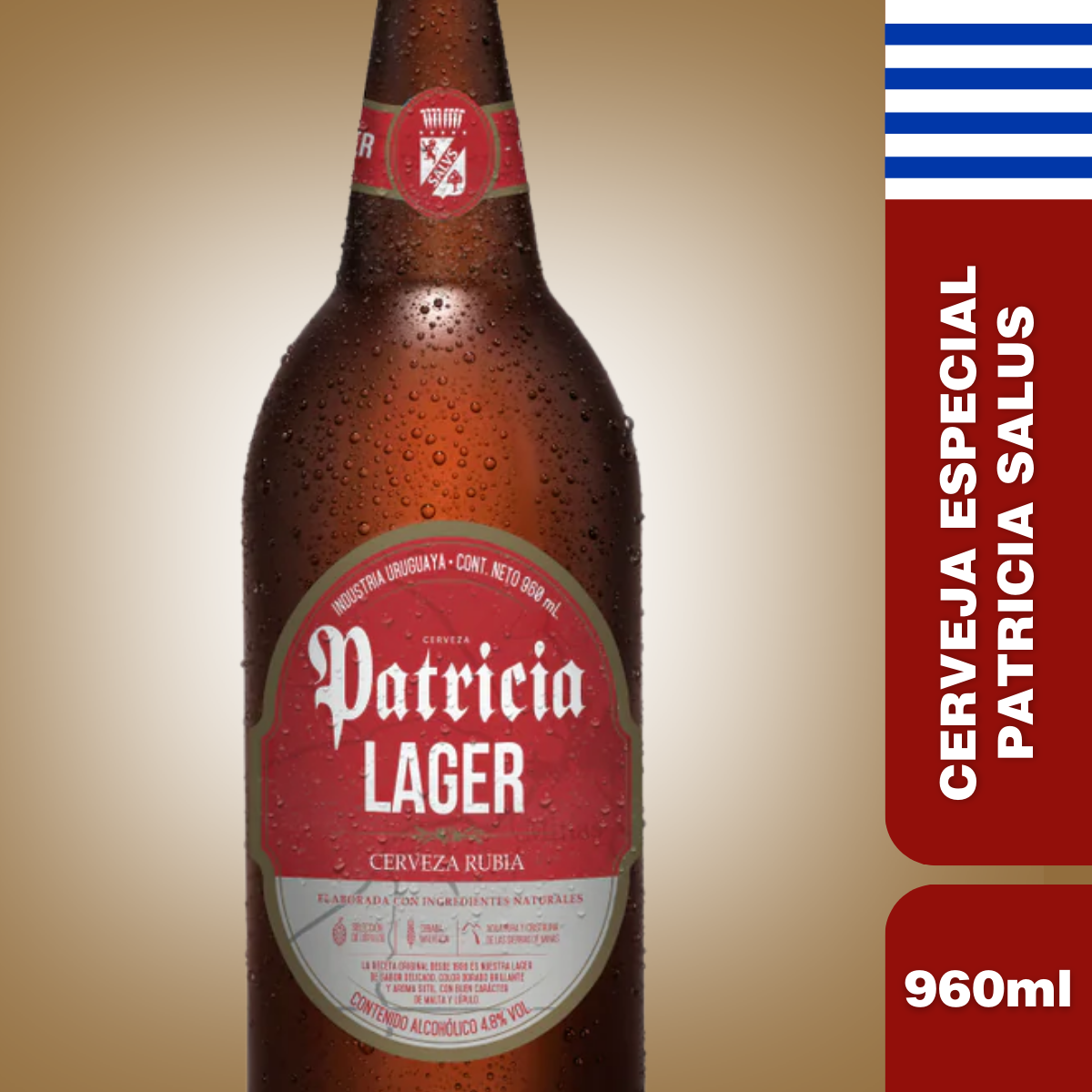 Cerveja Patricia Lager 960Ml, Feita Com Água Mineral Da Serra, Receita ...