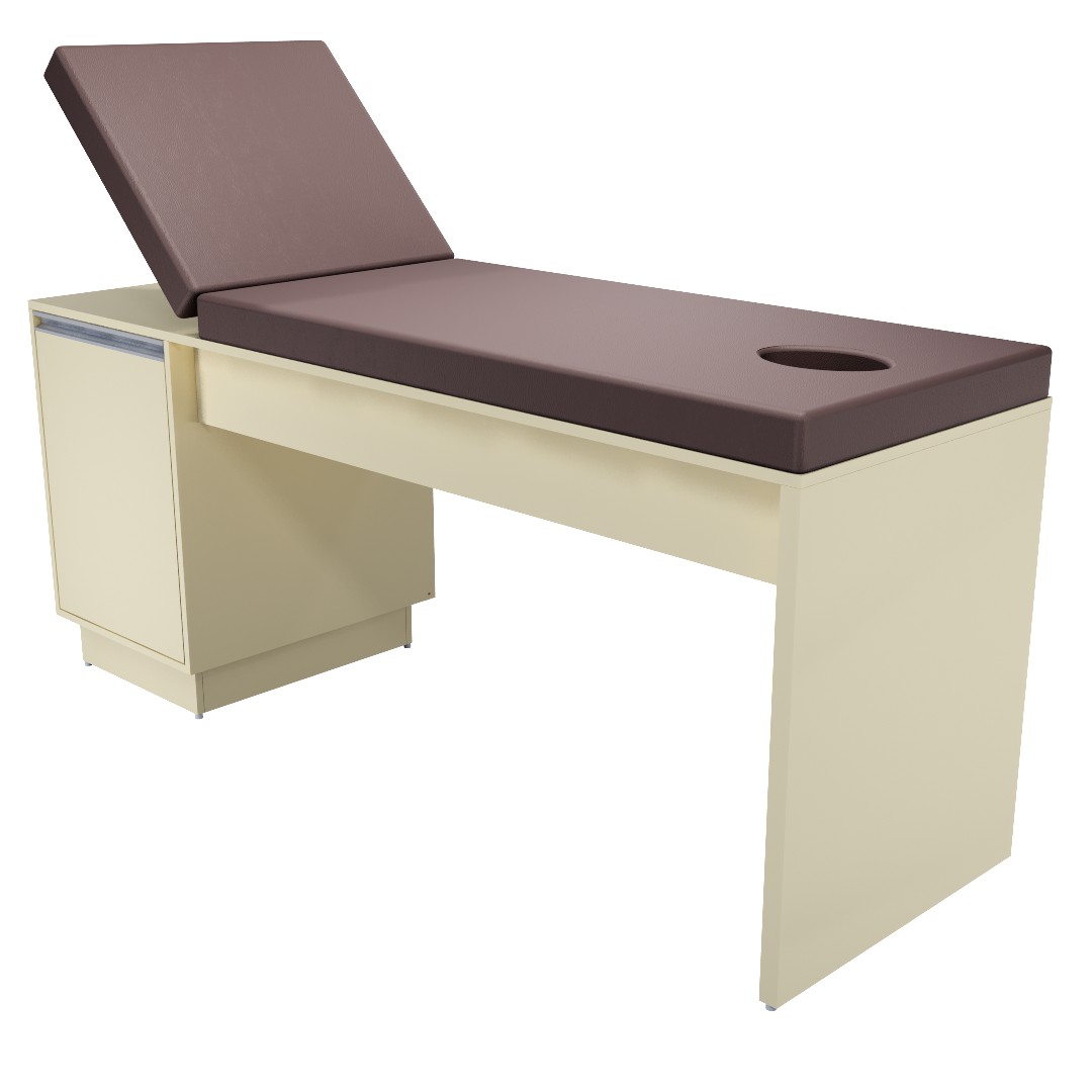 Maca hospitalar fixa, balcão em MDF, 1 porta. - Medical Company