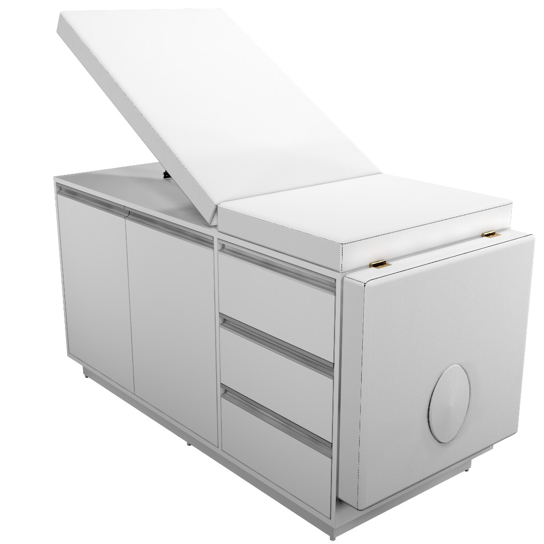 Maca estética, maca com balcão, maca com orifício. - Medical Company