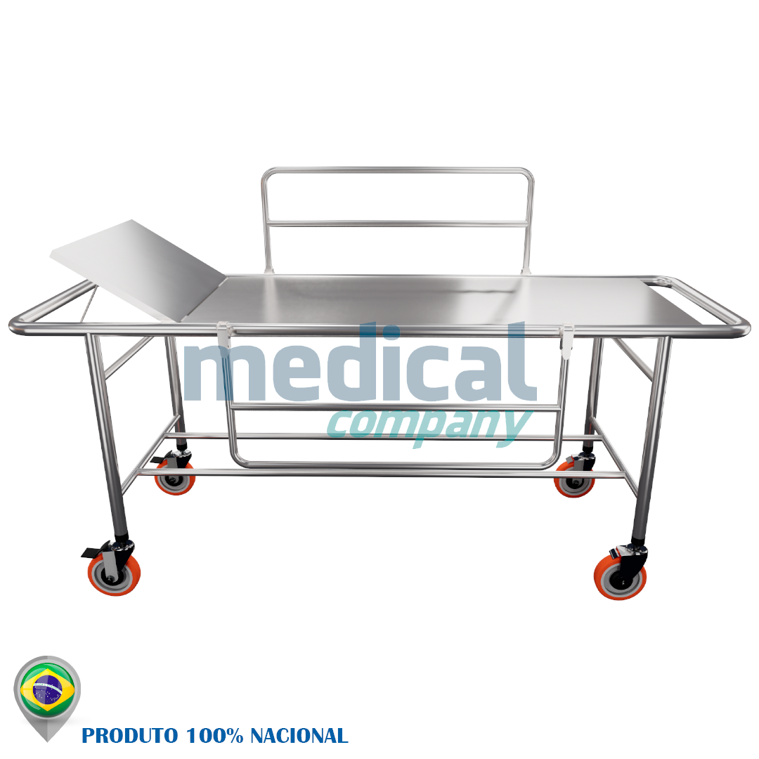 Carro maca leito fixo em aço Inox, equipamento médico, conforto ...