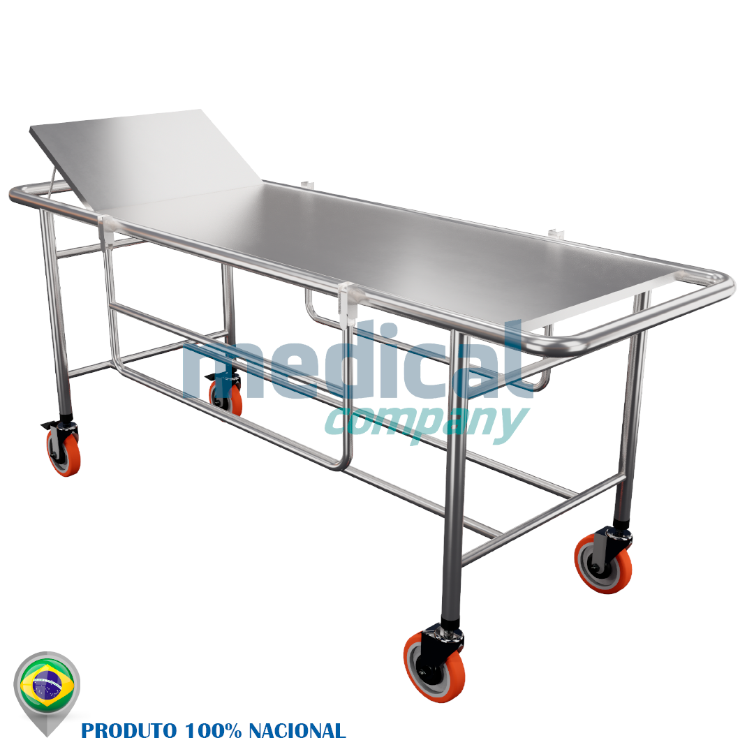 Carro maca leito fixo em aço Inox, equipamento médico, conforto ...