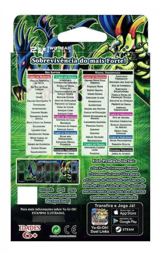 Deck Inicial Yu-Gi-Oh! Predadores Definitivos Speed Duel Weevil ...