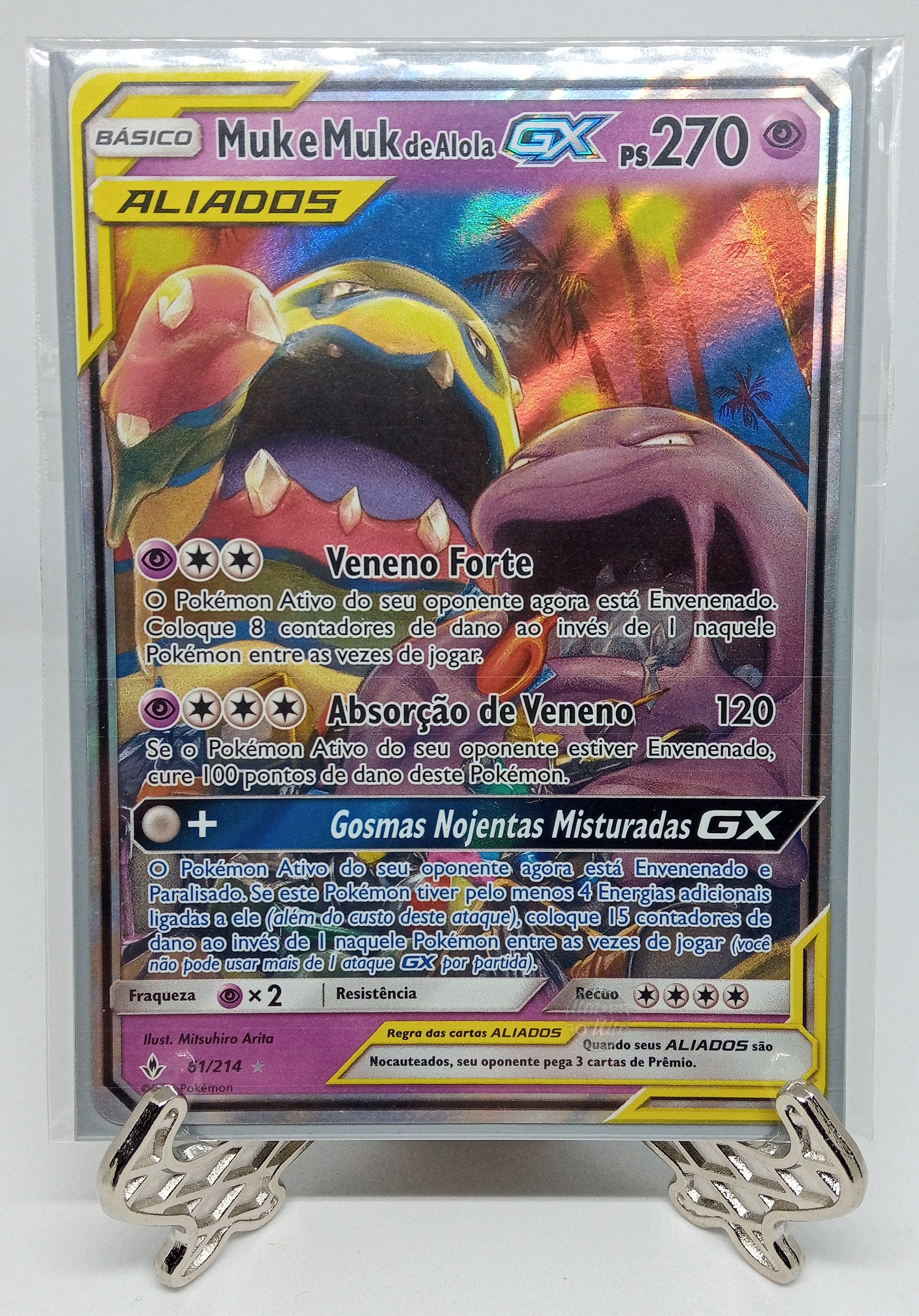 Muk e Muk de Alola GX (61/214) - Carta Avulsa Pokemon - Planeta Nerd-Geek
