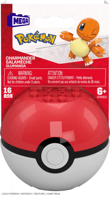 Charmander e Pokebola - Mega Brands Pokémon (16 peças) - Planeta Nerd-Geek