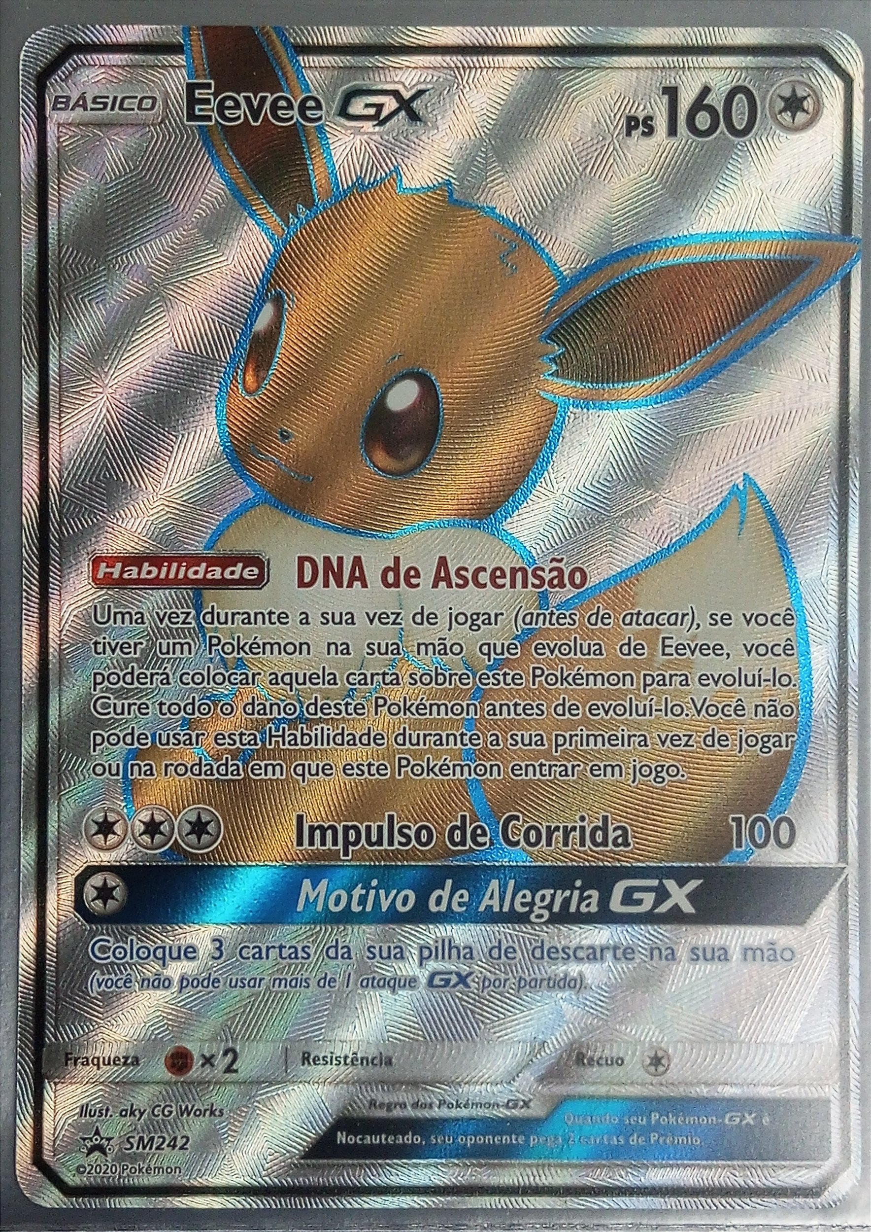 Eevee-GX (SM242) - Carta Avulsa Pokemon - Planeta Nerd-Geek