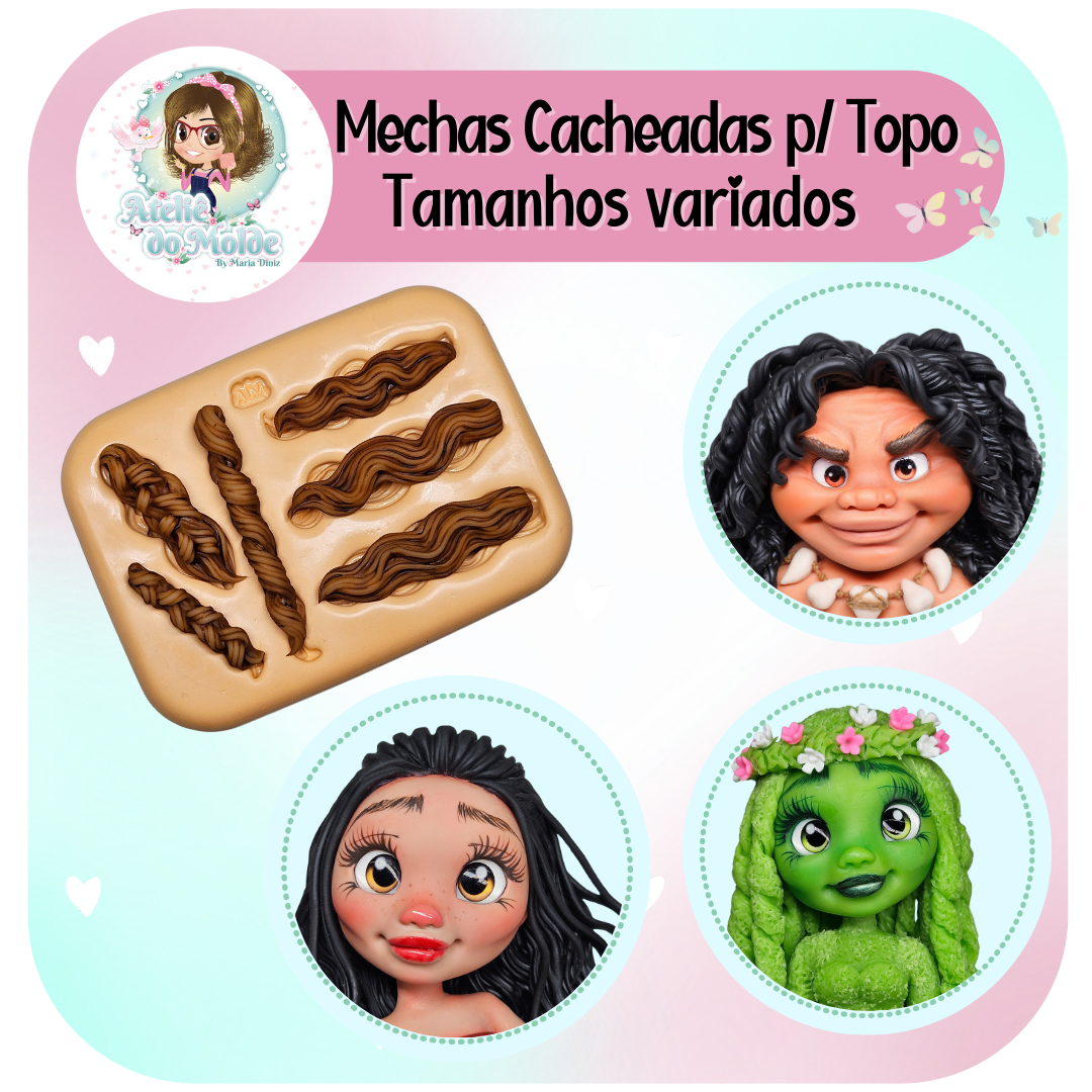 Mechas Lisas para Topo - Ateliê do Molde