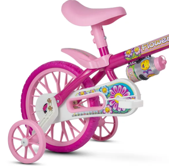 BICICLETA ARO 12 FLOWER FEM ROSA - Fat Bike Floripa | Loja de ...