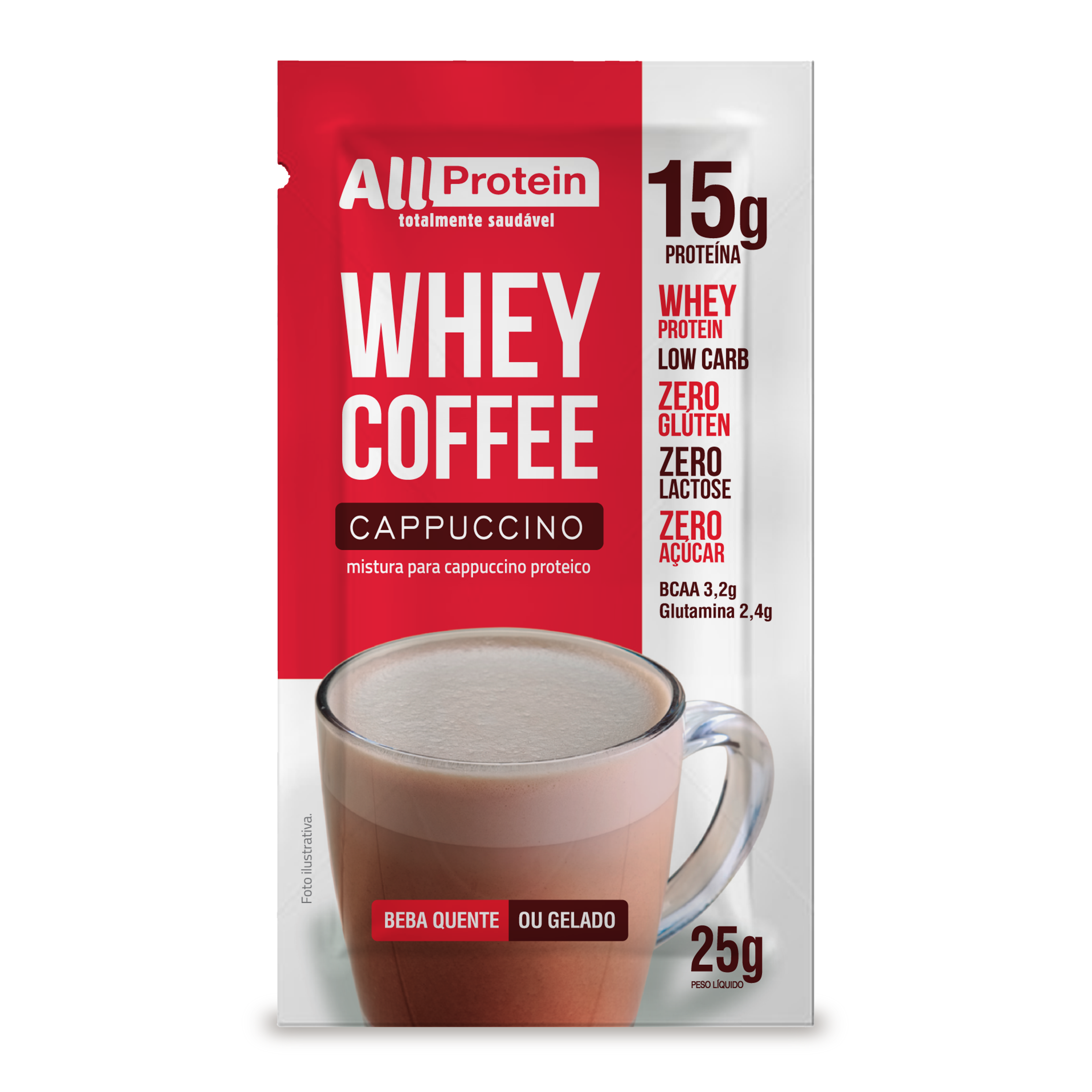 Whey Coffee Cappuccino 25 Unidades de 25G | All Protein - Alimentos ...