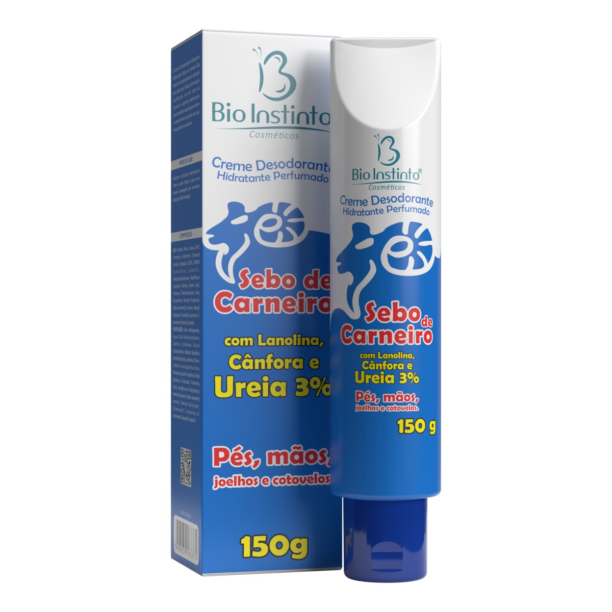 Creme Desodorante Hidratante Sebo de Carneiro - Cosméticos de Fábrica