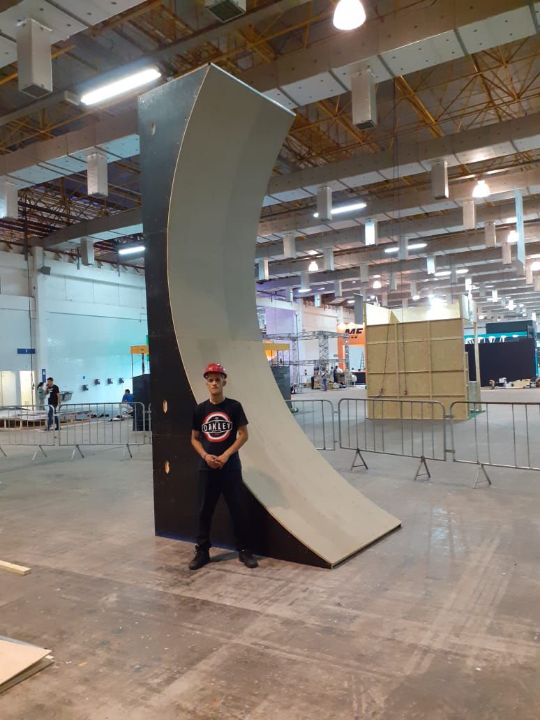 PAREDE CURVA GUERREIRO NINJA AMERICANO - SAPHU RAMPS - Skate Modules