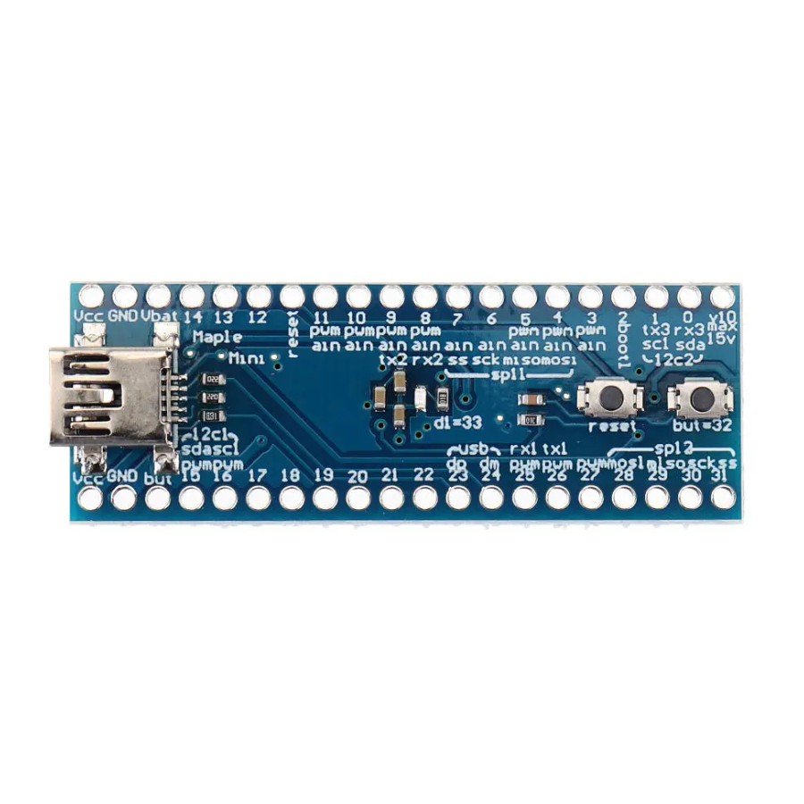 PLACA STM32 MAPLE MINI ARM CORTEX M3 STM32F103CBT6 32BITS - 4hobby Indústria e Comércio