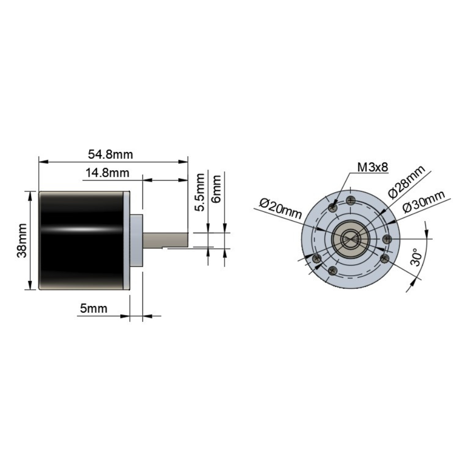 ENCODER INCREMENTAL ROTATIVO 1000 PULSOS NPN 5-24VDC EIXO 6MM - 4hobby ...