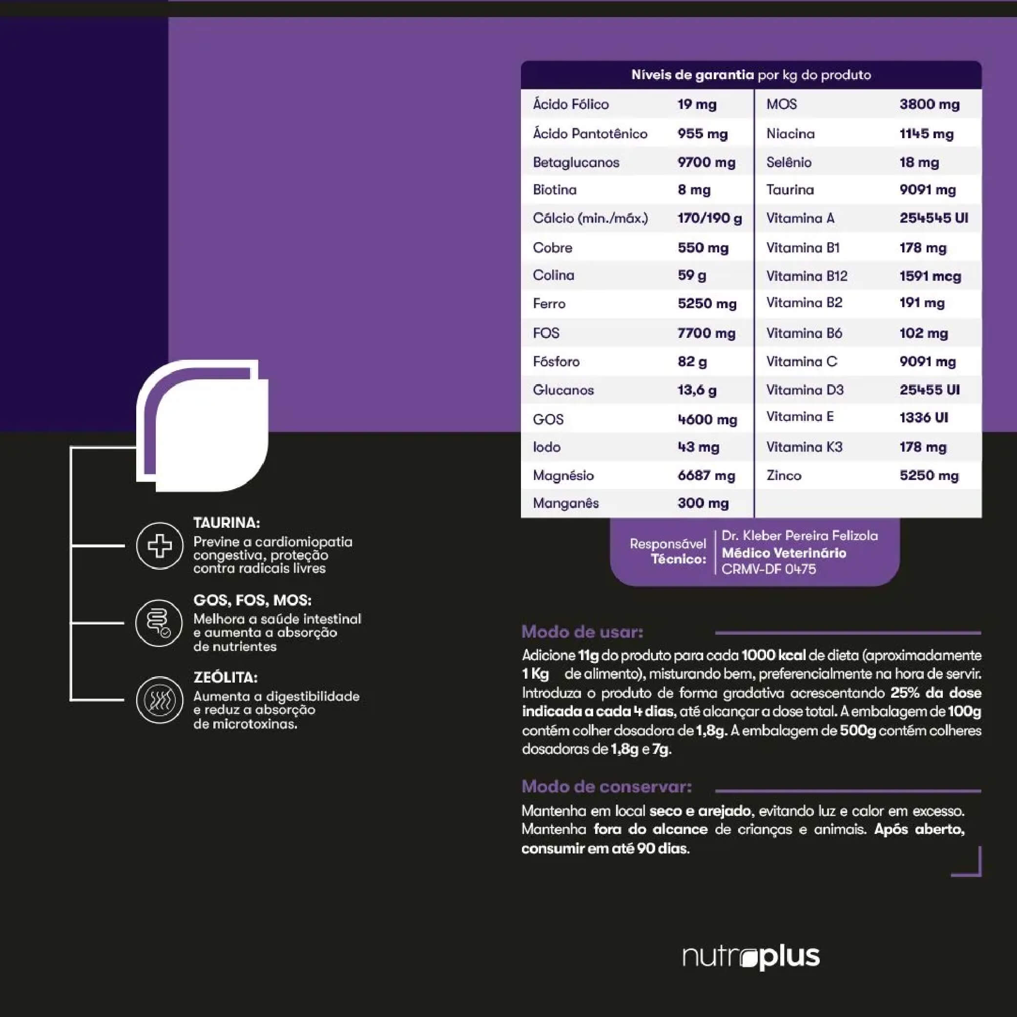Suplemento Nutroplus para Gatos 100g | Vitaminas e Minerais | Zenpet ...