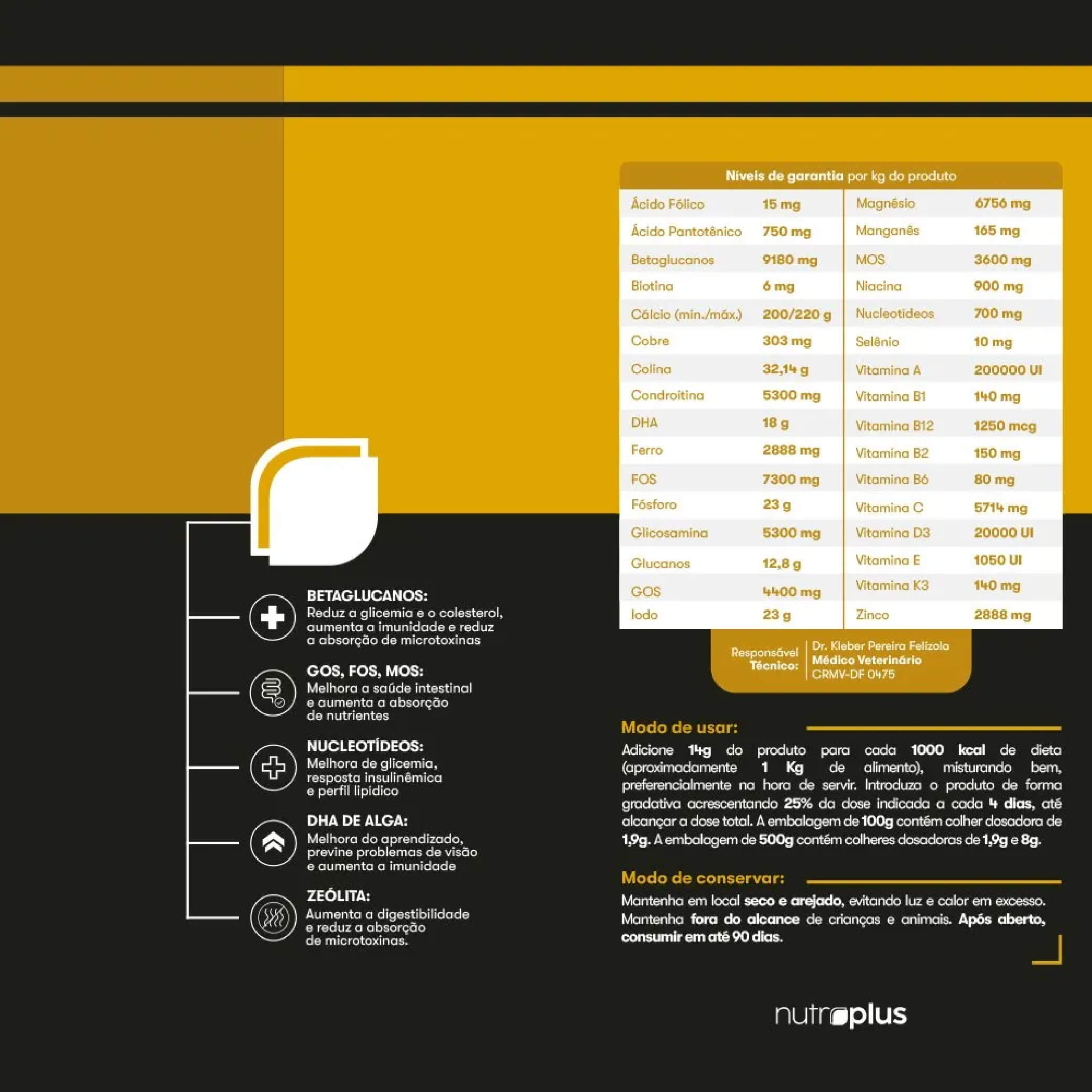 Suplemento para Cães Nutroplus Sênior 100g | Vitaminas e Minerais ...