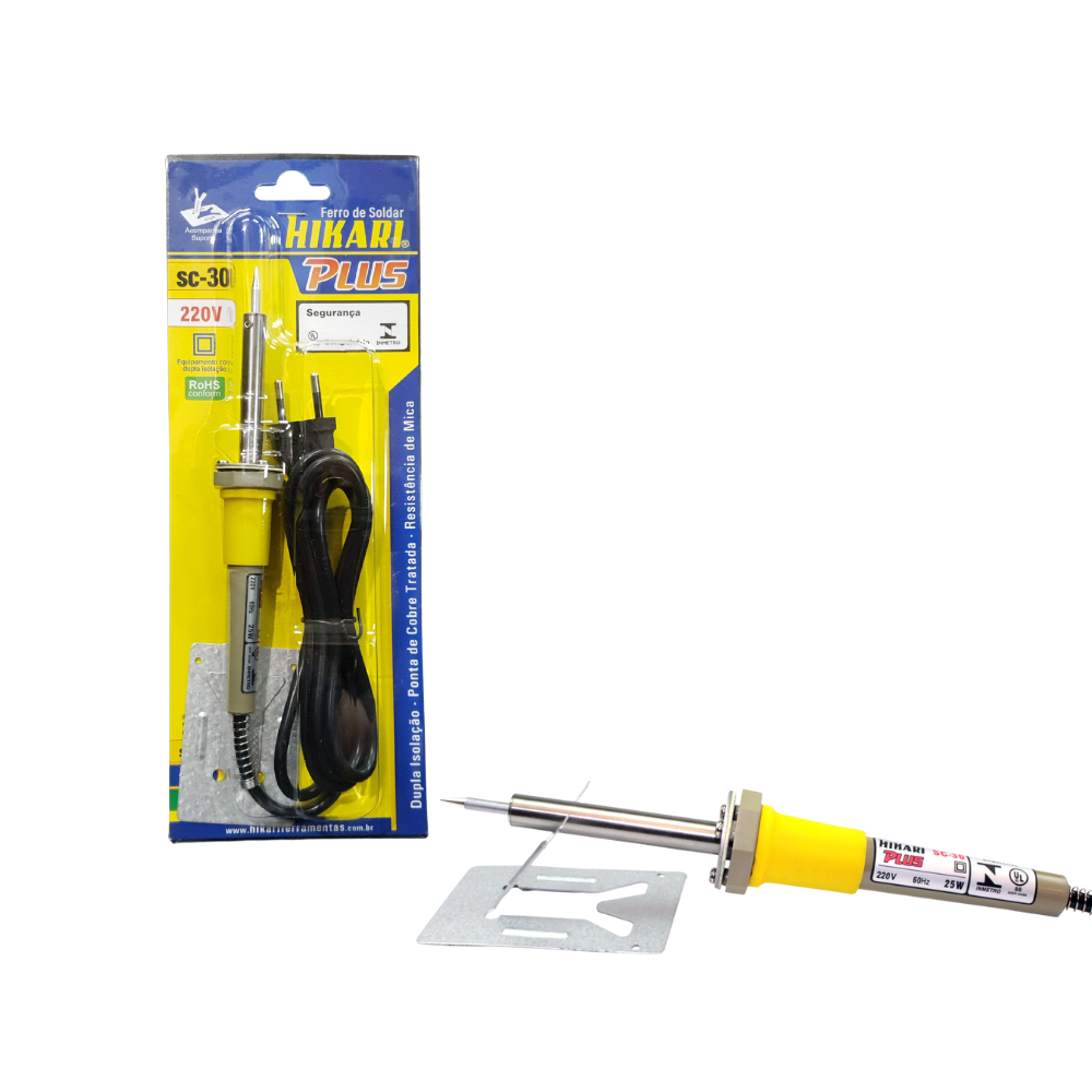 Ferro de Solda Hikari Plus SC-30 220V - Dispel Áudio e Eletrônica