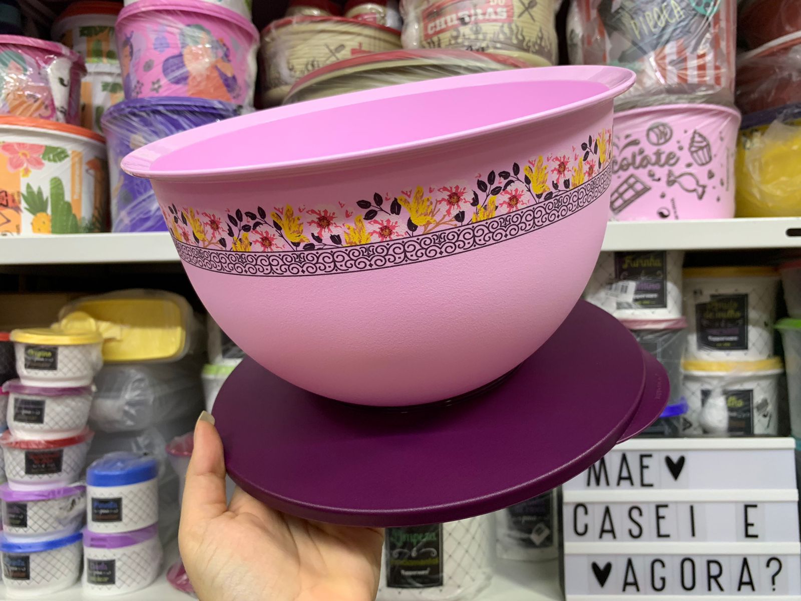 Tupperware Tigela Murano 4,3 Litros Púrpura Real - Mãe, Casei e Agora ...