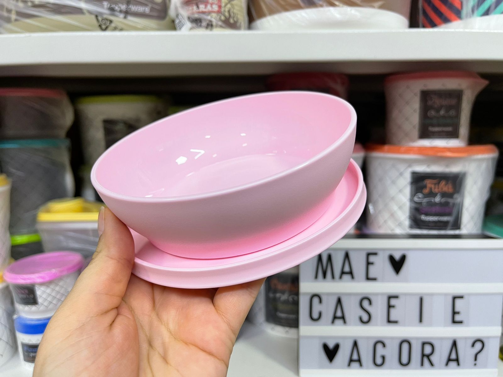 Tupperware Travessa Zen Line Redonda 520ml Rosa Claro - Mãe, Casei e ...