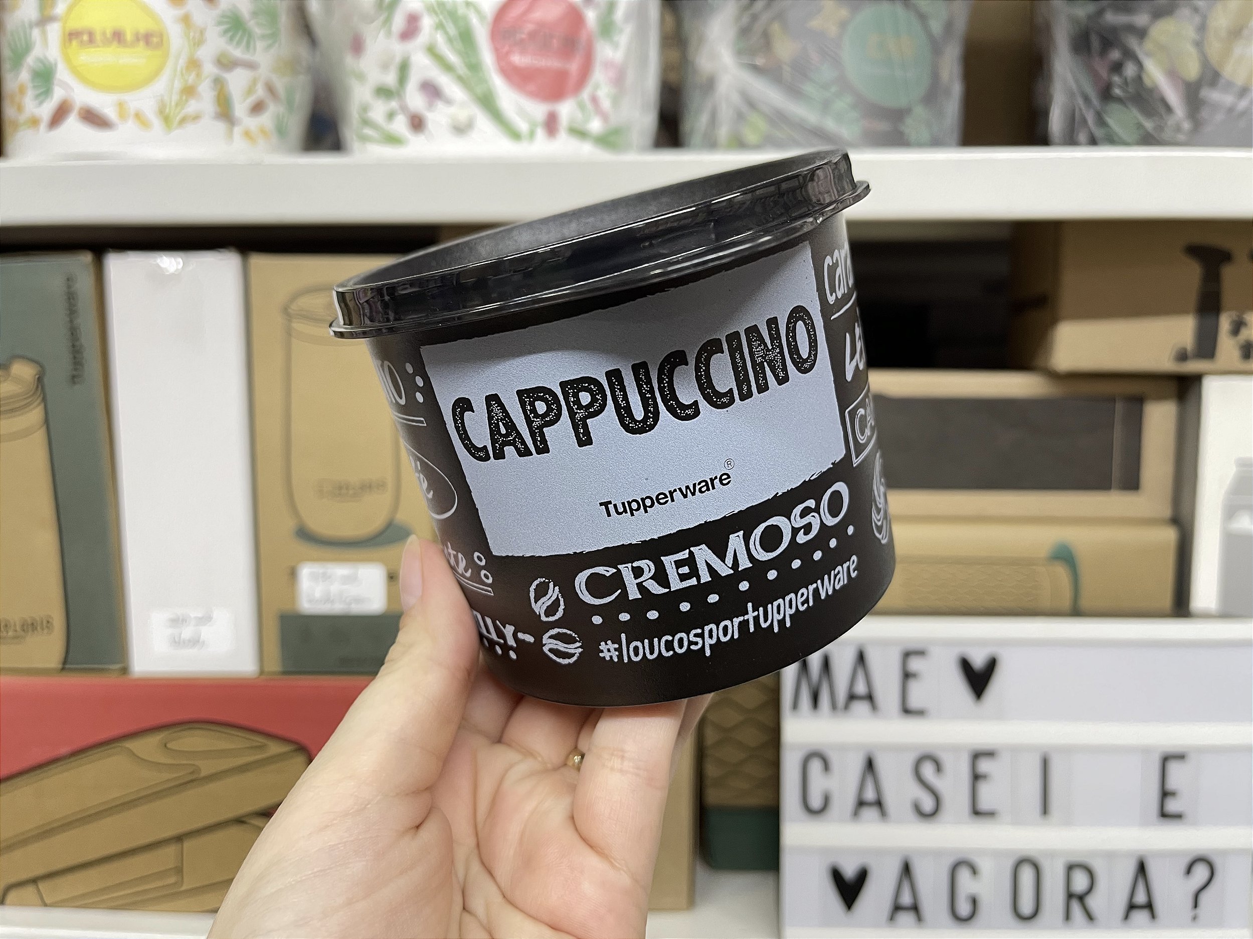 Tupperware Tupper Redondinha Cappuccino PB 500 ml - Mãe, Casei e Agora ...