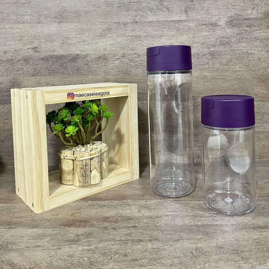 Tupperware Kit 2 Peças Condiserve Tampa Roxa - Mãe, Casei e Agora ...