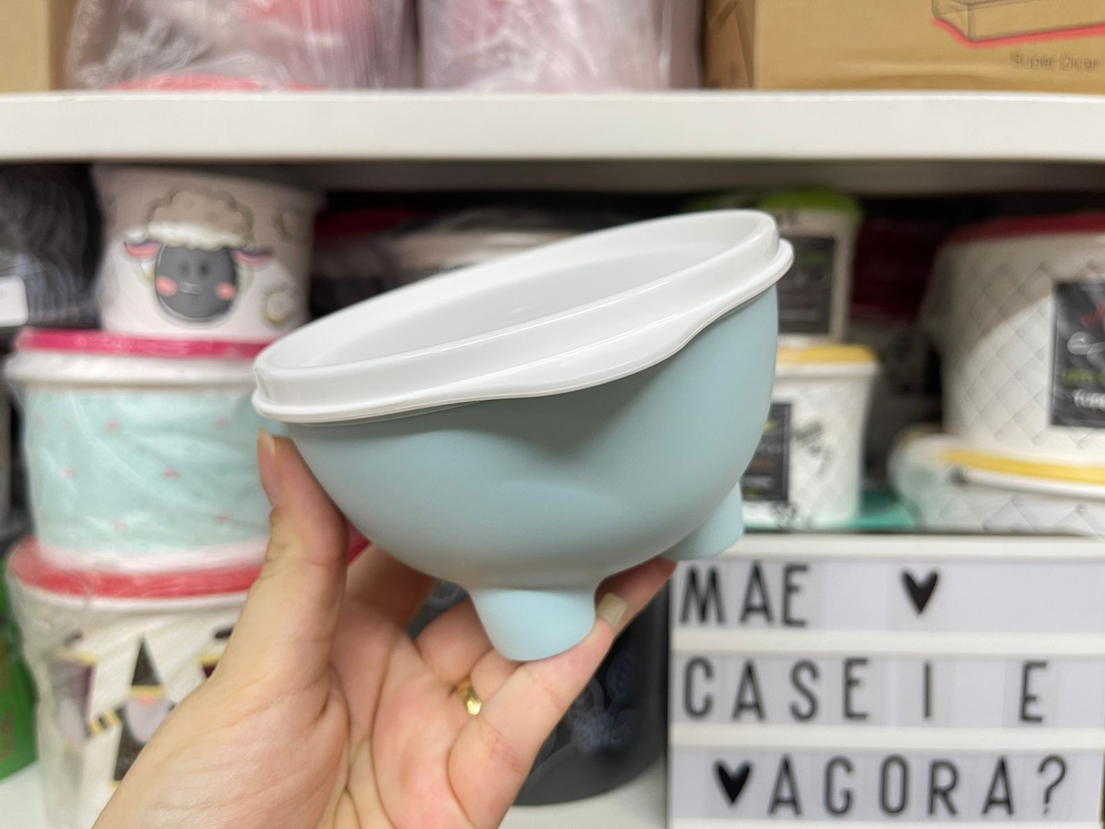 Tupperware Pote para Servir 450 ml Aquamarine - Mãe, Casei e Agora ...