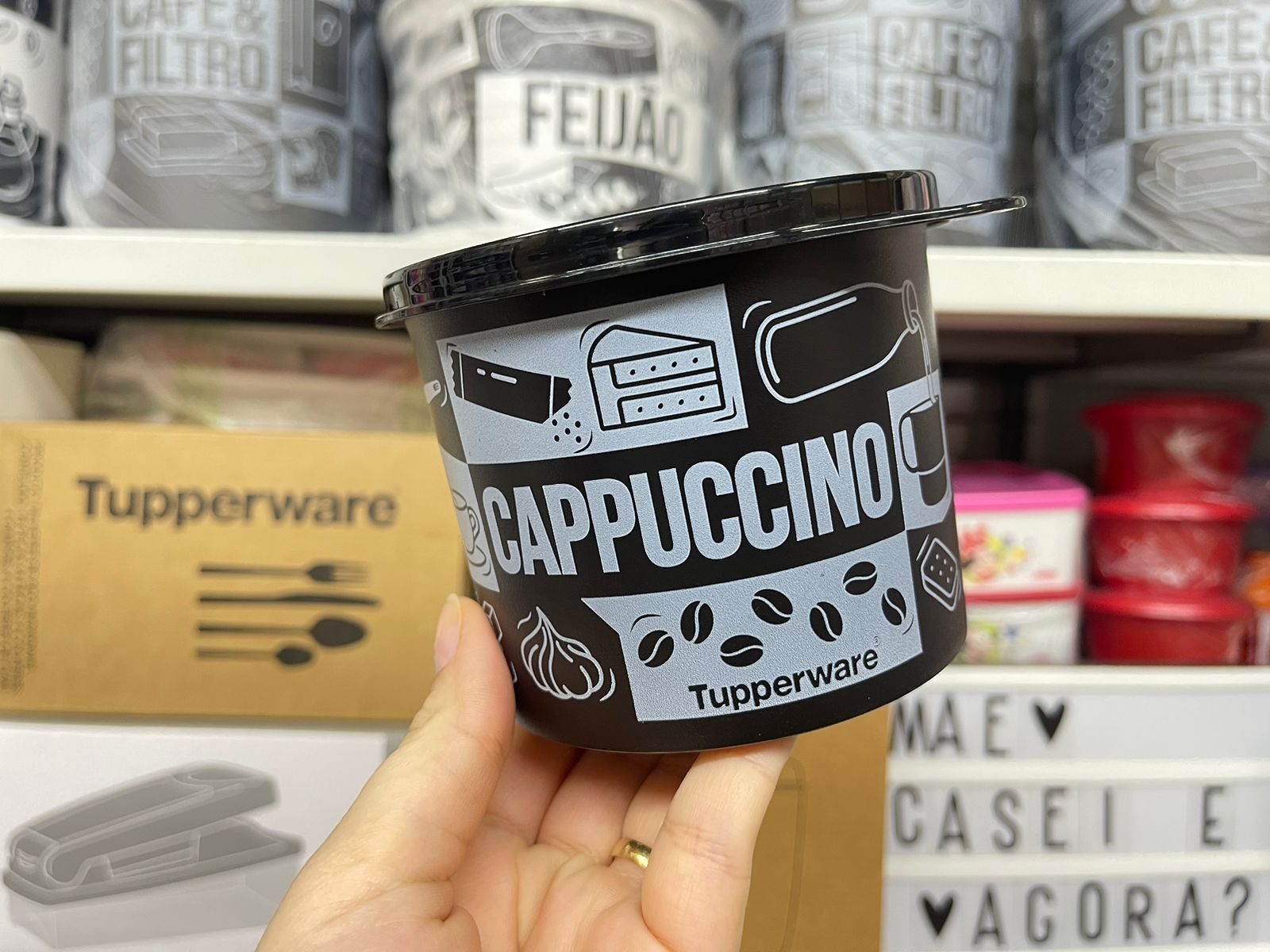 Tupperware Tupper Caixa Redondinha Cappuccino Pop Box 500 ml - Mãe ...