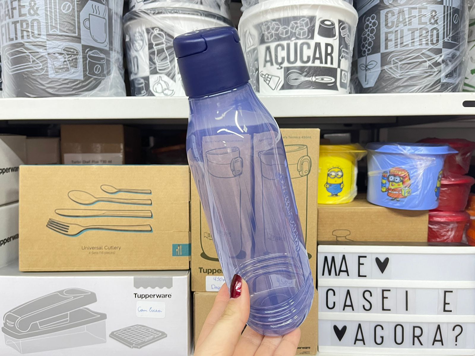 Tupperware Eco Tupper Plus Triangular 750 ml Azul Petróleo - Mãe, Casei ...