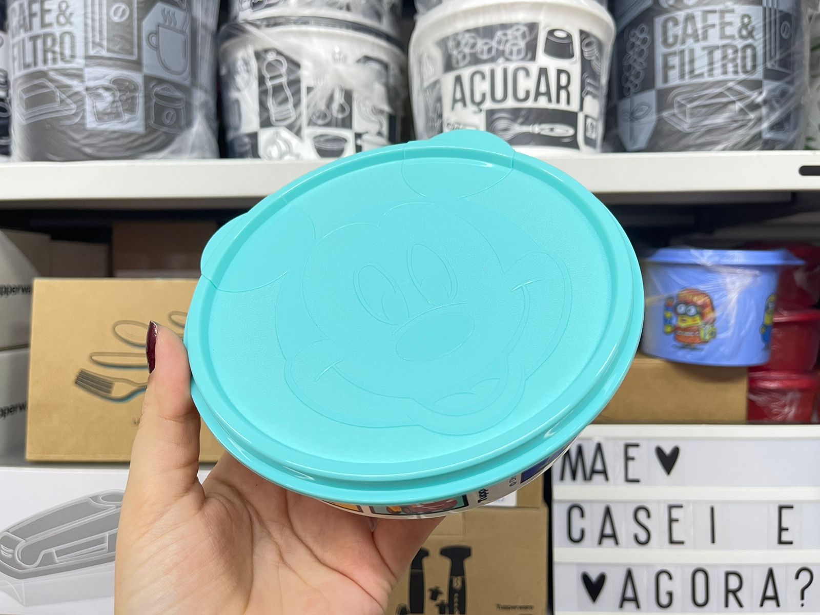 Tupperware Tupper Pratinho 500ml Disney 100 anos Mickey - Mãe, Casei e ...