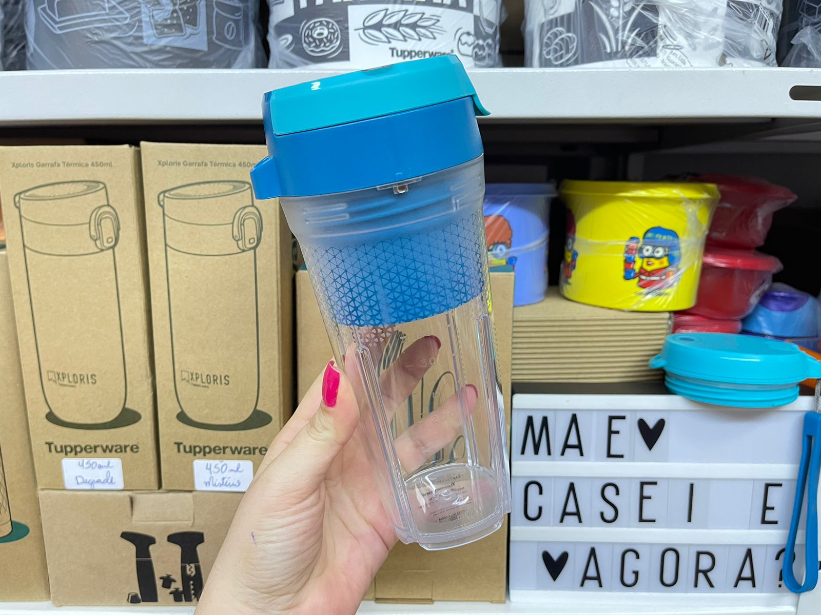 Tupperware UrbanMax Mixer Portátil 350 ml Azul - Mãe, Casei e Agora ...