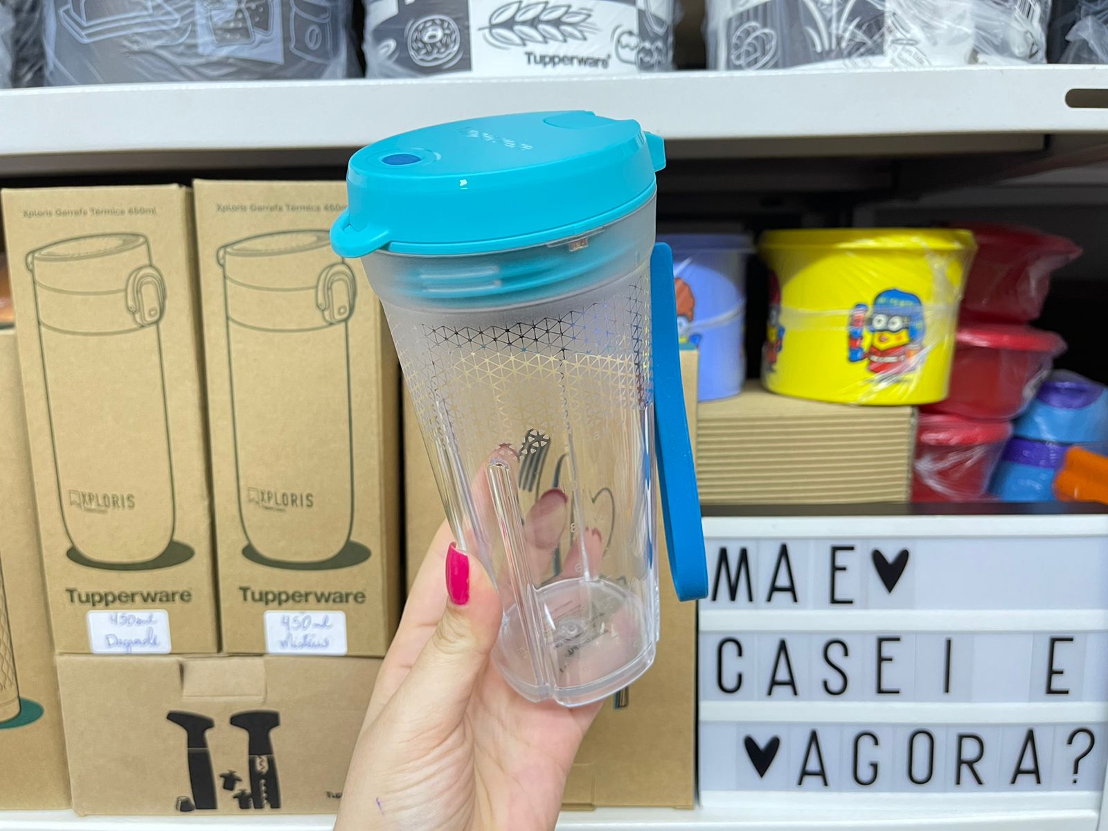 Tupperware UrbanMax Mixer Portátil 350 ml Azul - Mãe, Casei e Agora ...