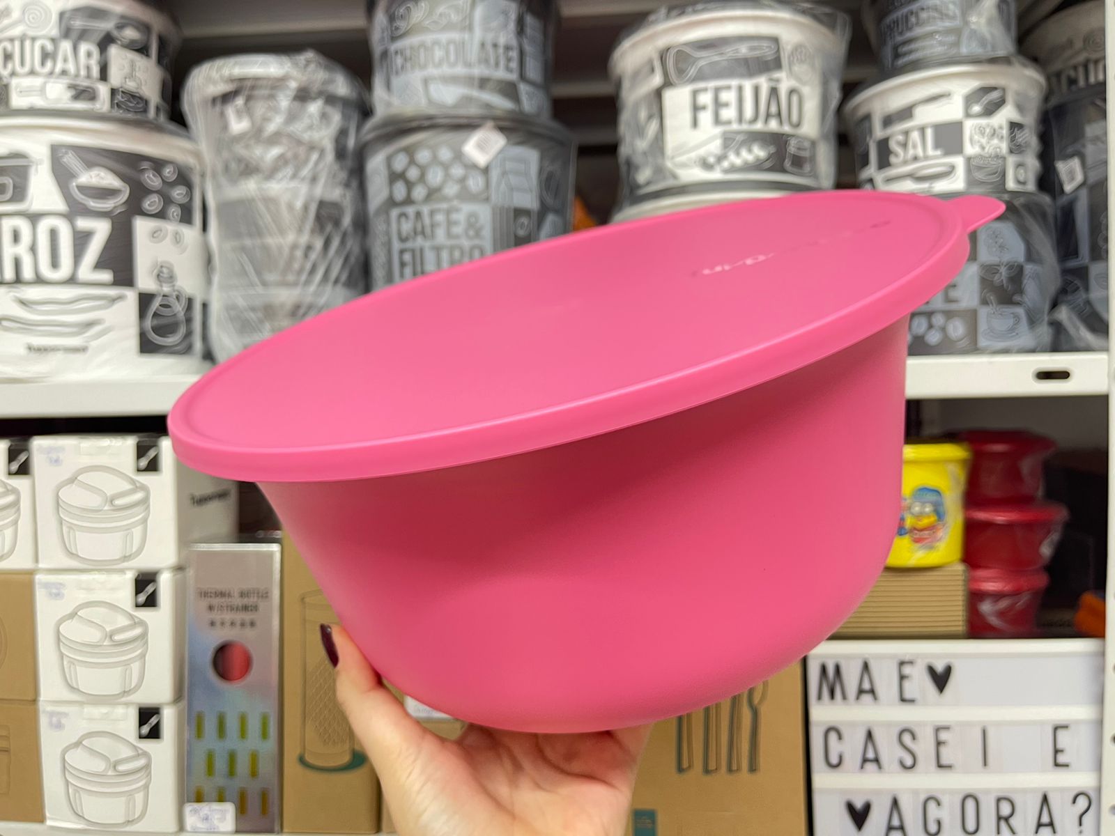 Tupperware Tigela Aloha 7,5 Litros Pink - Mãe, Casei e Agora?-Tupperware!