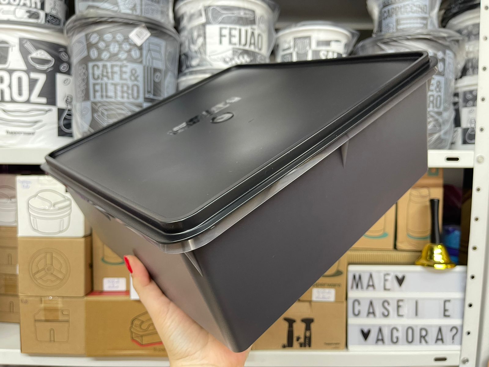 Tupperware Super Caixa 10 Litros Preta - Mãe, Casei e Agora?-Tupperware!