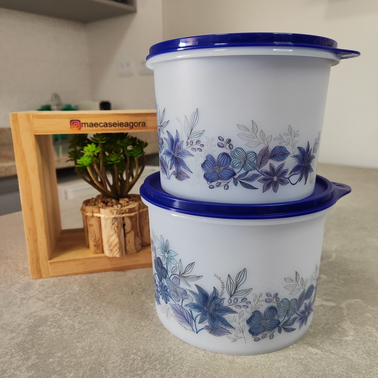 Tupperware Kit 2 Peças Tupper Caixa Aquarela Azul - Mãe, Casei e Agora ...