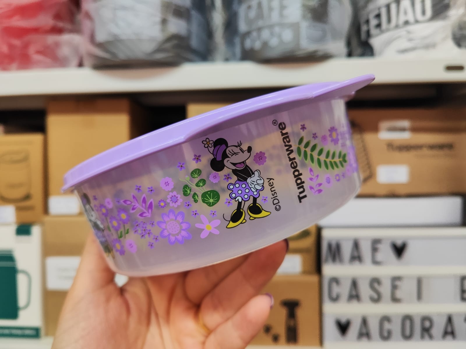 Tupperware Kit 3 Peças Minnie Roxo - Maxi Refri e Eco - Mãe, Casei e ...
