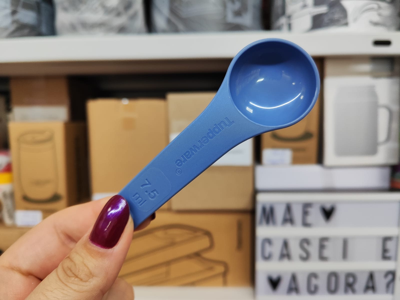 Tupperware Colheres Medidoras Geração II Azul Mineral - Mãe, Casei e ...