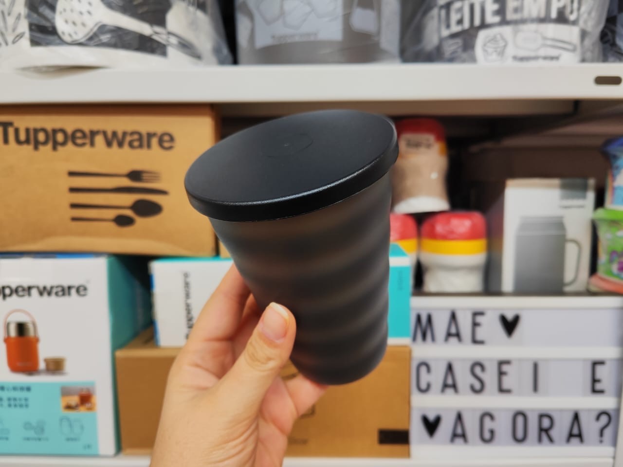 Tupperware Kit 4 Unid Copo Murano Preto - Mãe, Casei e Agora?-Tupperware!