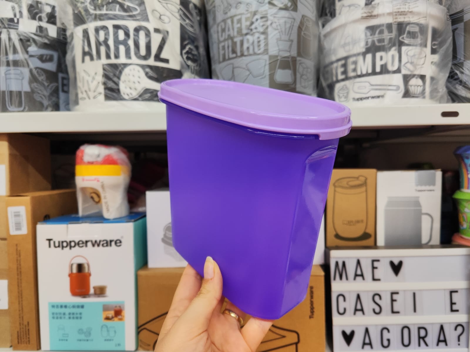 Tupperware Modular Oval 3 - 1,7 Litros Lilás - Mãe, Casei e Agora ...