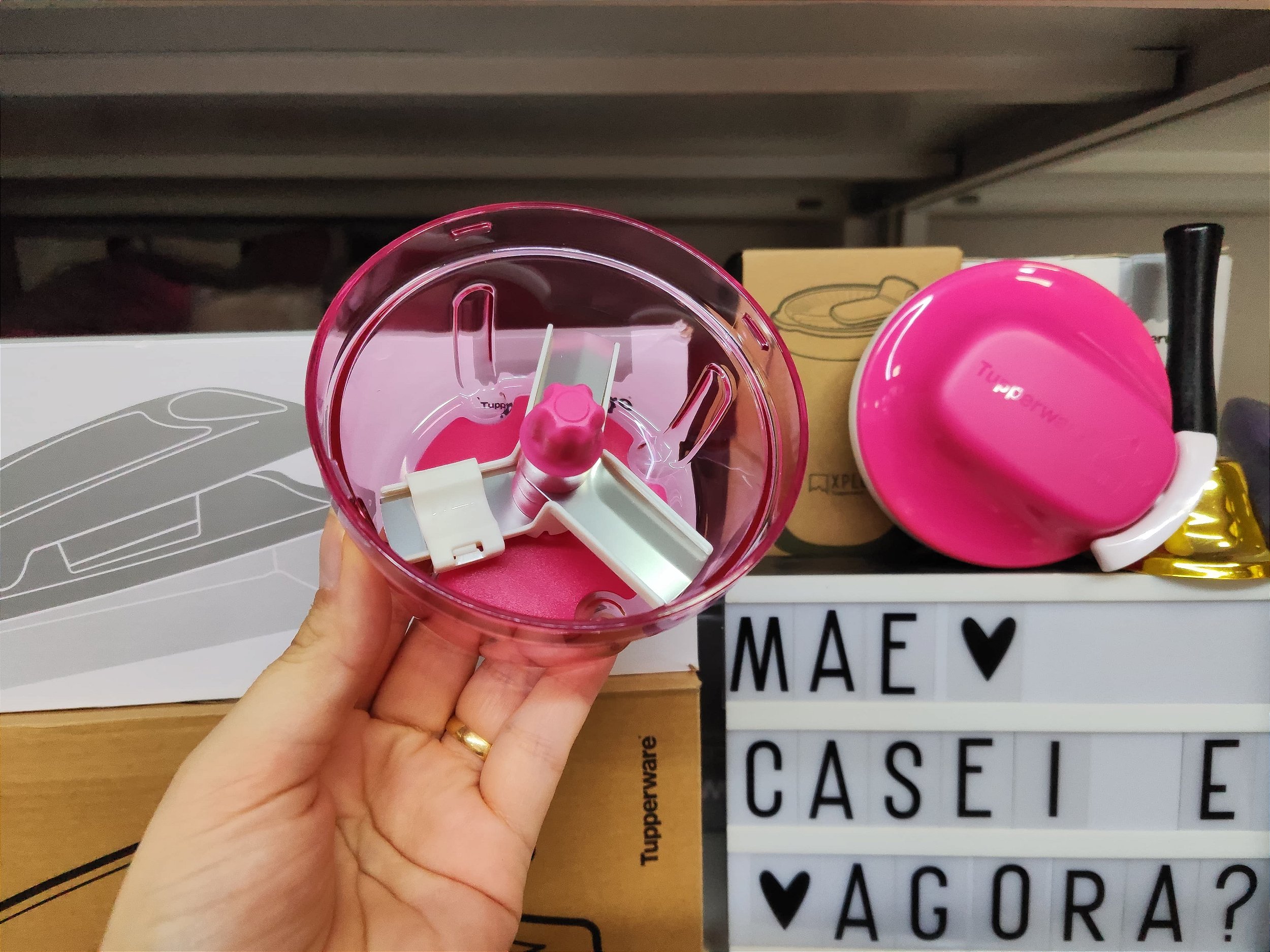 Tupperware Processador Turbo Chef Supersonic 300 ml Rosa - Mãe, Casei e ...
