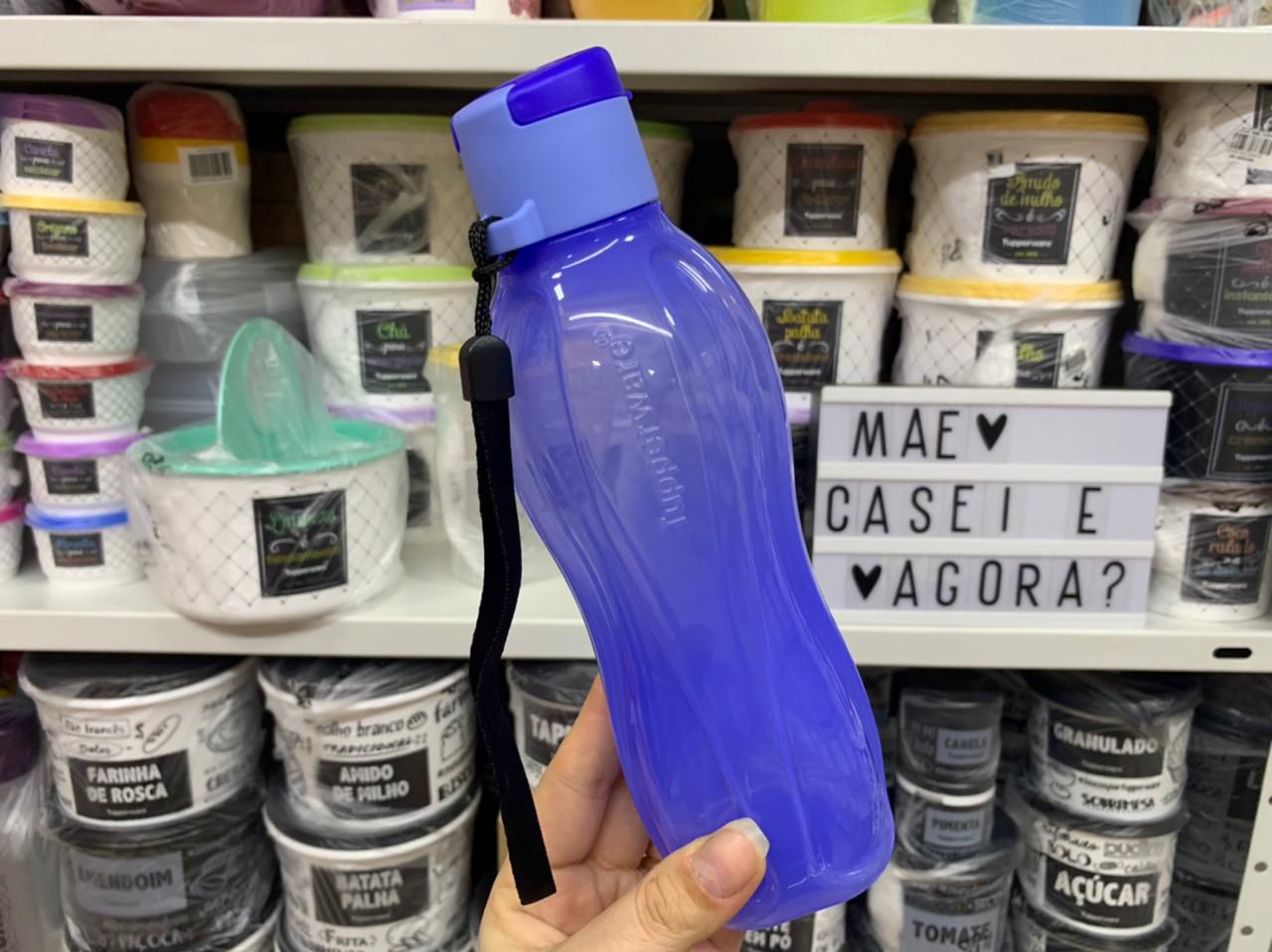 Tupperware Eco Tupper Plus 500ml Azul Céu - Mãe, Casei e Agora?-Tupperware!