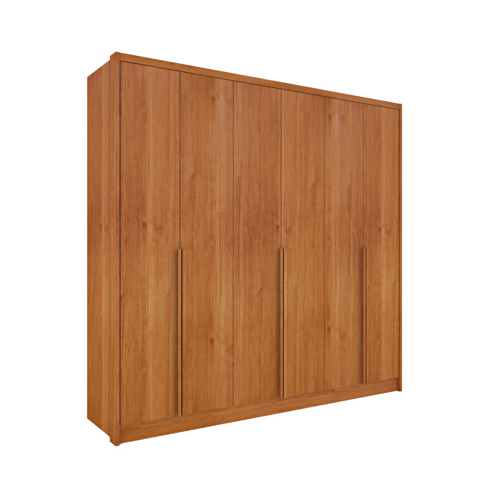 Guarda Roupa Tcil Fortuna 6 portas 6gv c/pés- Cinamomo - LOJAS 2000