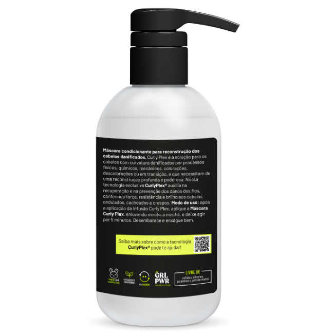 Máscara Curly Plex 300g - Curly Care - Dermabox - No Poo e Low Poo Shop