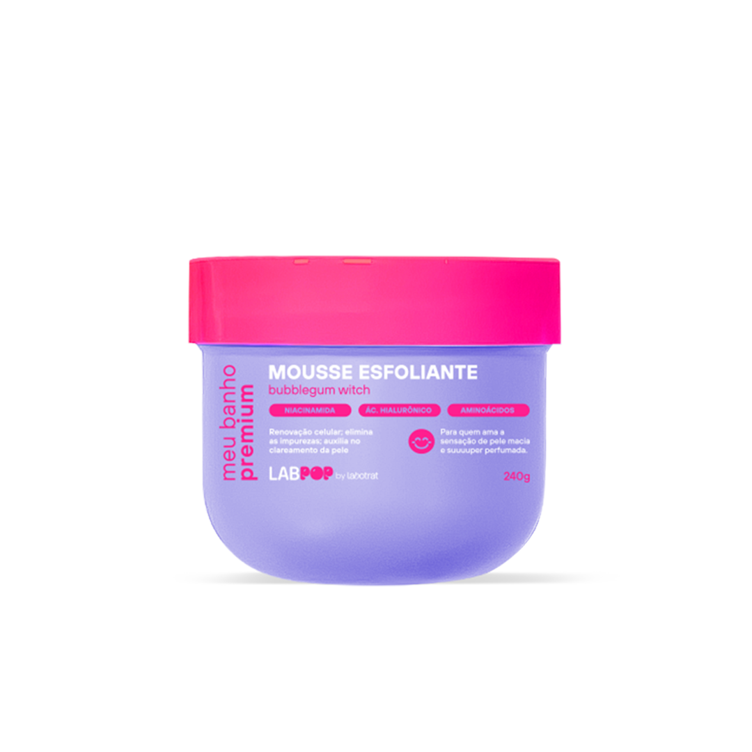 Mousse Esfoliante Bubblegum Witch LabPop 240g - Labotrat - Dermabox - No Poo e Low Poo Shop