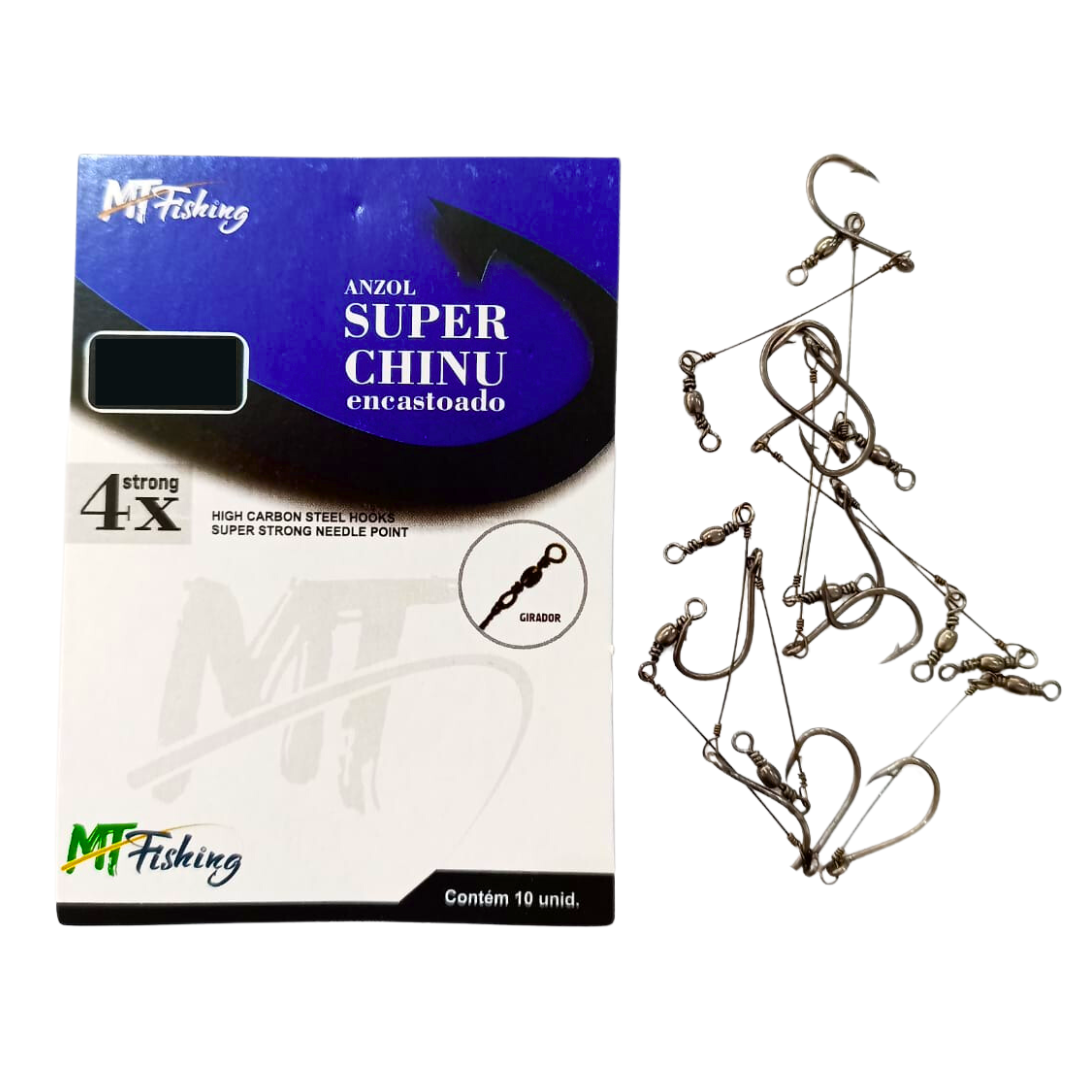 Pc Anzol Super Chinu 2 Encastoado C/g C/10 Mt Fish - Casa Triangulina ...
